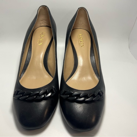 Ralph Lauren | Shoes | Euc Lauren Ralph Lauren Womens Leather Black ...